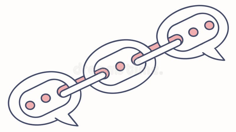 Connected Speech Bubbles Chain Vector Illustration, Communication and ...