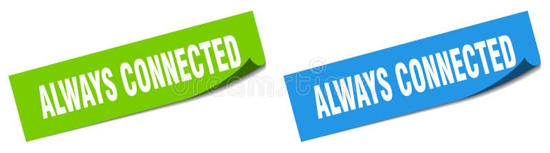 Always connected sticker. stock vector. Illustration of stamp - 197145534