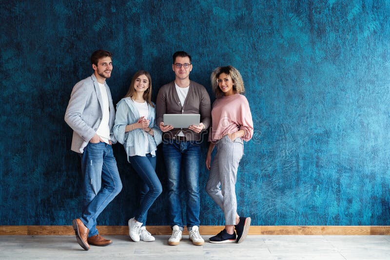 The Connected Team is an Efficient Team. Group of Businesspeople Using ...