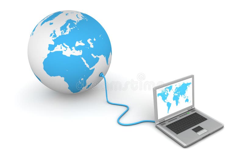 Connected to the World stock illustration. Illustration of earth - 9436463