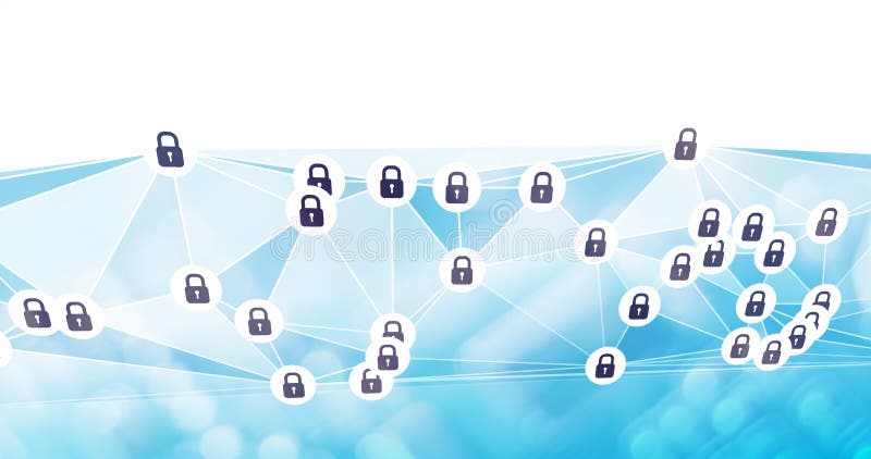 Creative Graphic Lines Tech Security News Concept Stock Illustration ...