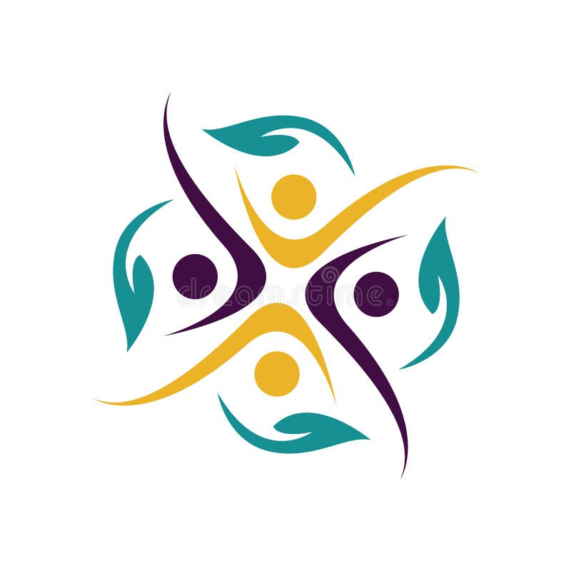 Connected Unity Green People Community Logo Design Vector Illustrations ...
