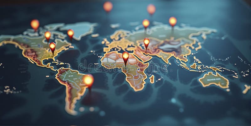 Connected Way Marks or Highlighted Points, Show the Way To the Desired ...