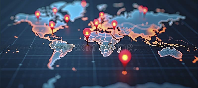 Connected Way Marks or Highlighted Points, Show the Way To the Desired ...