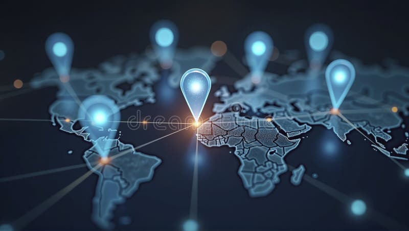 Connected Way Marks or Highlighted Points, Show the Way To the Desired ...