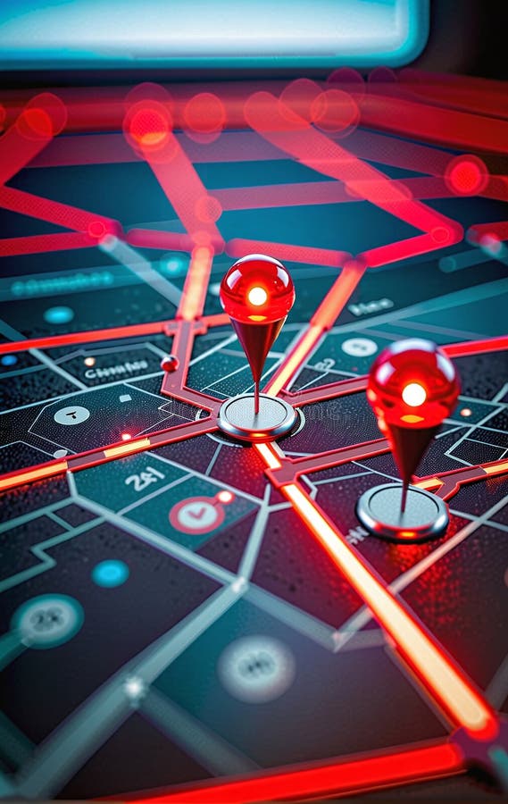 Connected Waymarks or Highlighted Points, Show the Way To the Desired ...