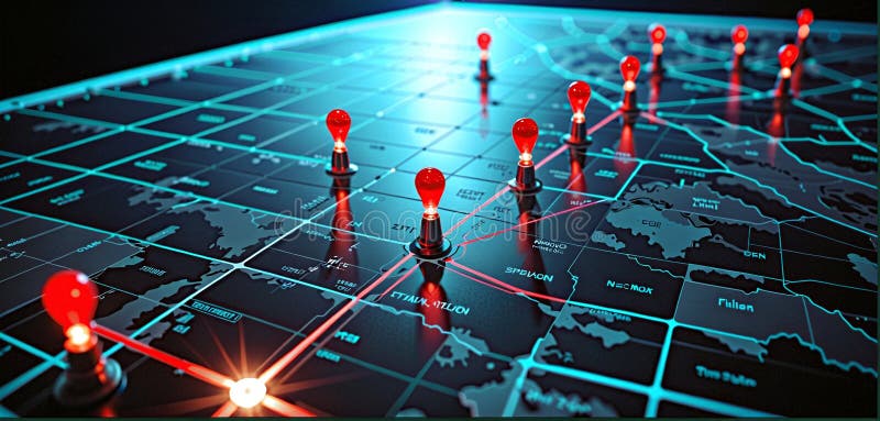 Connected Waymarks or Highlighted Points, Show the Way To the Desired ...