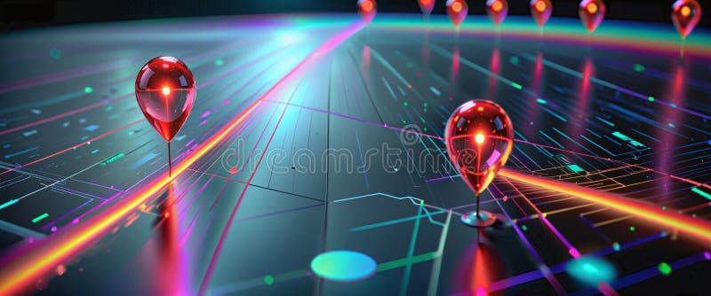 Connected Waymarks or Highlighted Points, Show the Way To the Desired ...