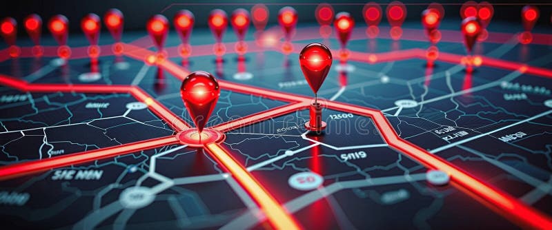 Connected Waymarks or Highlighted Points, Show the Way To the Desired ...