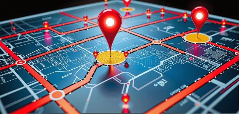 Connected Waymarks or Highlighted Points, Show the Way To the Desired ...