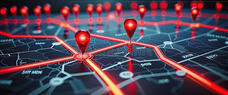 Connected Waymarks or Highlighted Points, Show the Way To the Desired ...