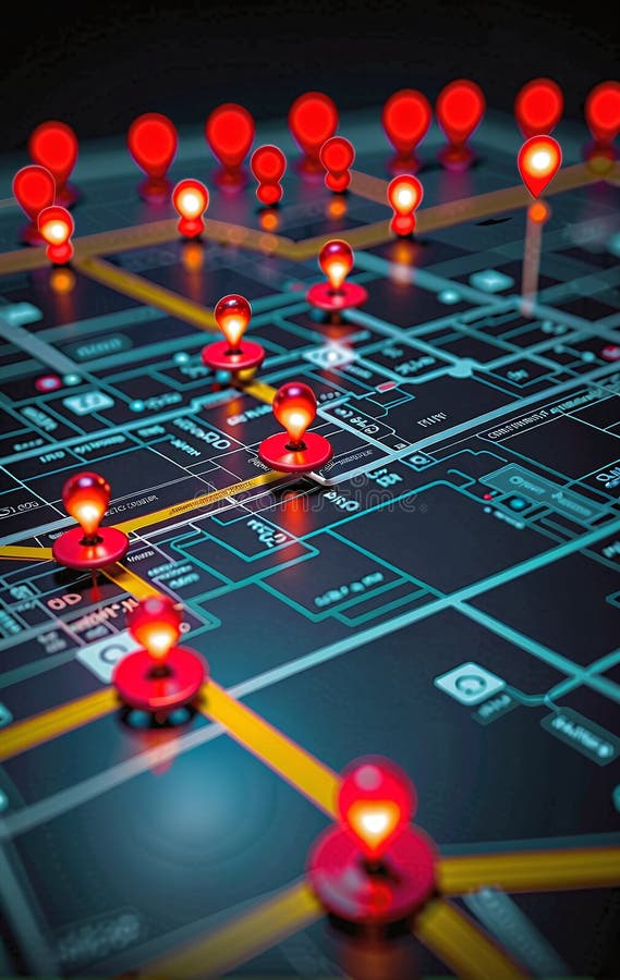 Connected Waymarks or Highlighted Points, Show the Way To the Desired ...
