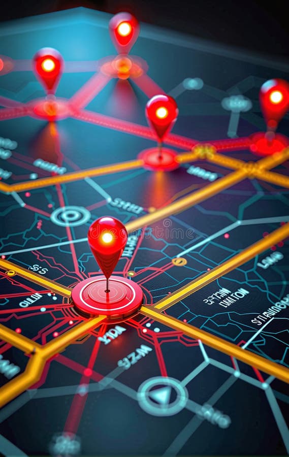 Connected Waymarks or Highlighted Points, Show the Way To the Desired ...