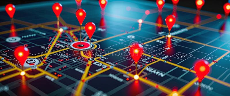 Connected Waymarks or Highlighted Points, Show the Way To the Desired ...