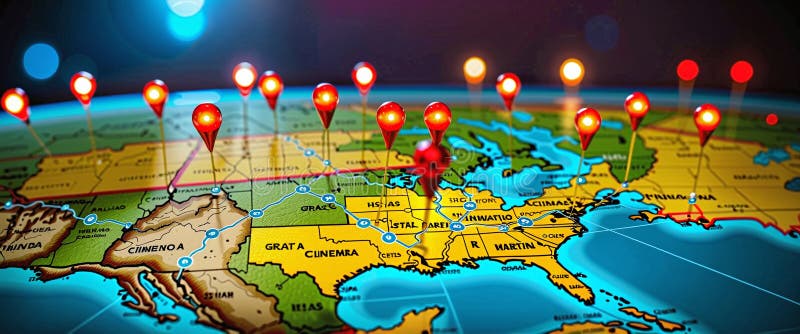 Connected Waymarks or Highlighted Points, Show the Way To the Desired ...