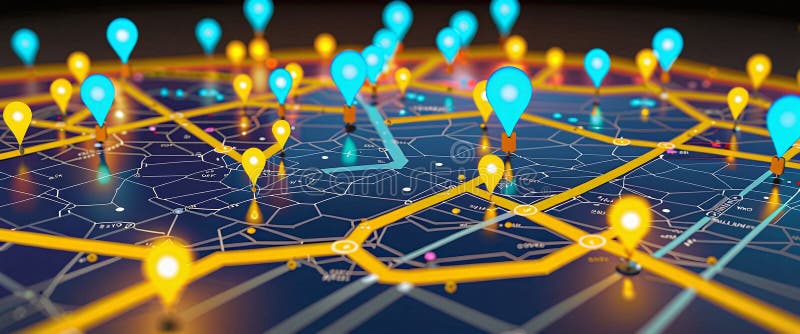 Connected Waymarks or Highlighted Points, Show the Way To the Desired ...