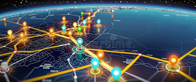 Connected Waymarks or Highlighted Points, Show the Way To the Desired ...