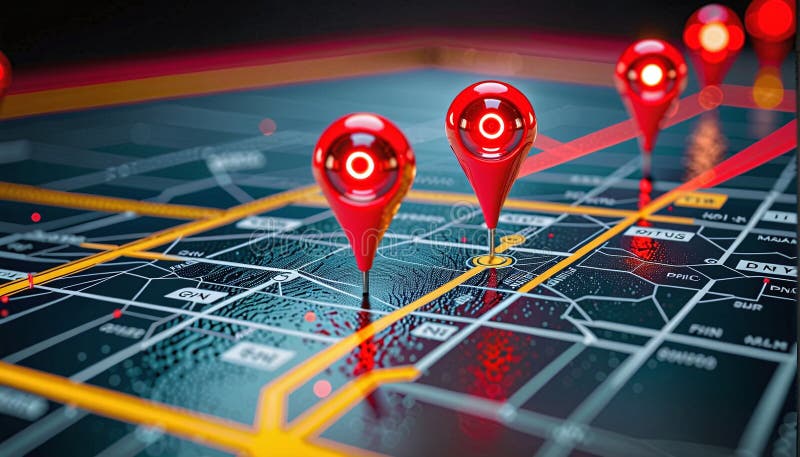 Connected Waymarks or Highlighted Points, Show the Way To the Desired ...