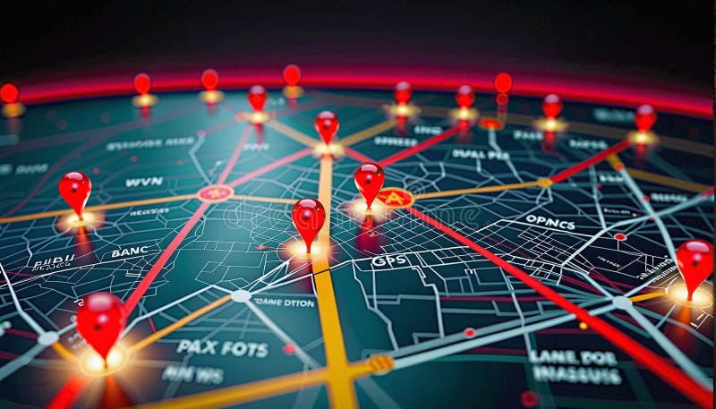 Connected Waymarks or Highlighted Points, Show the Way To the Desired ...