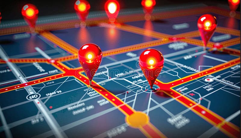 Connected Waymarks or Highlighted Points, Show the Way To the Desired ...