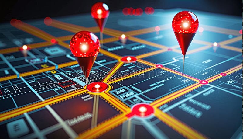 Connected Waymarks or Highlighted Points, Show the Way To the Desired ...