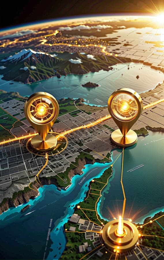 Connected Waymarks or Highlighted Points, Show the Way To the Desired ...