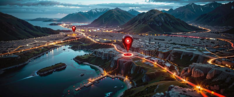 Connected Waymarks or Highlighted Points, Show the Way To the Desired ...