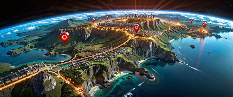 Connected Waymarks or Highlighted Points, Show the Way To the Desired ...