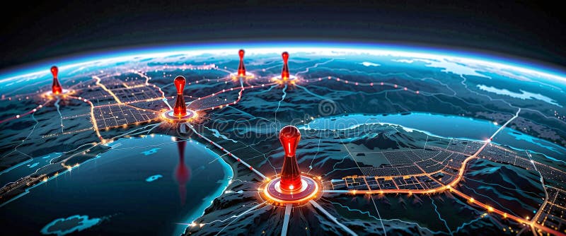 Connected Waymarks or Highlighted Points, Show the Way To the Desired ...