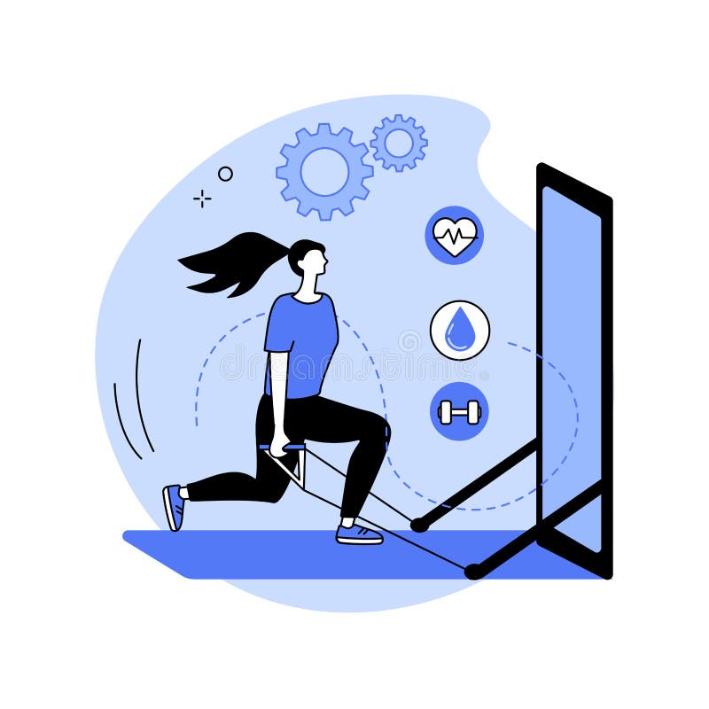 Connected Workout Abstract Concept Vector Illustration. Stock Vector ...