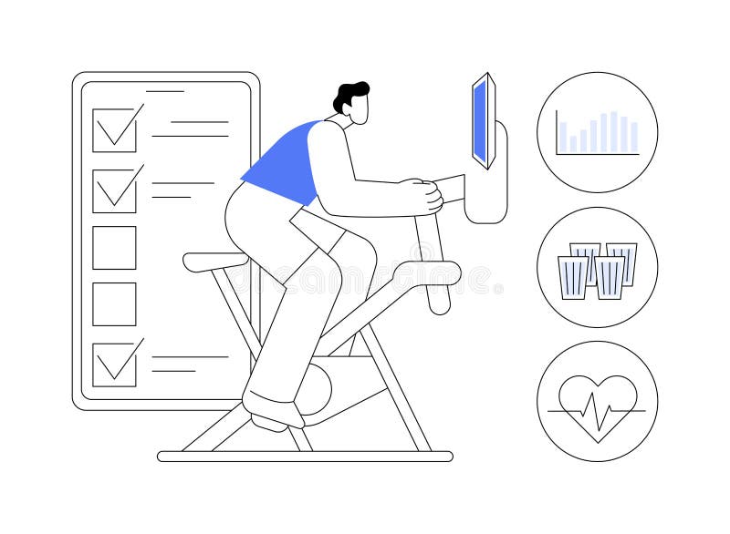 Connected Workout Abstract Concept Vector Illustration. Stock Vector ...