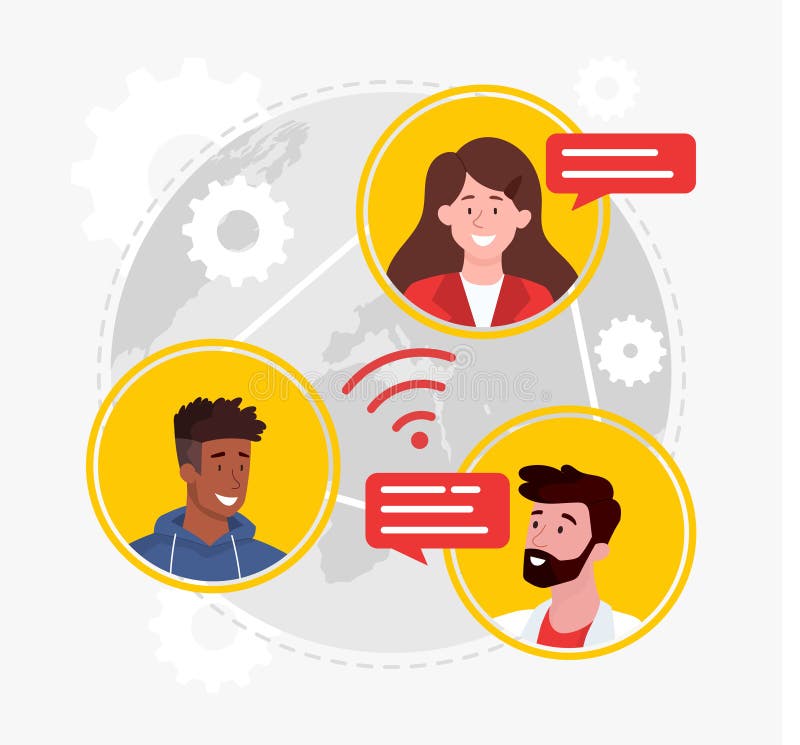 Connected world concept stock vector. Illustration of global - 243302054