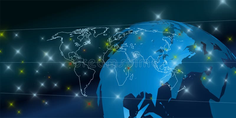 Connected World 3D Background Stock Illustration - Illustration of ...