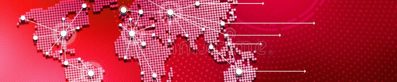 Connected world map banner stock photo. Image of delivery - 309520018