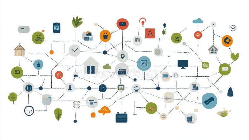 Connected World Network stock illustration. Illustration of ...