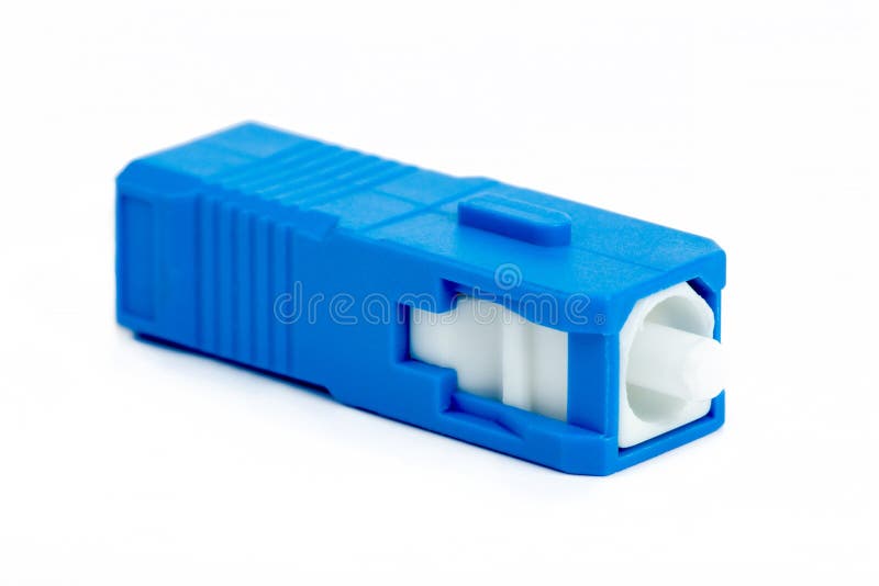 Le Connecteur Optique Bleu De Sc De Fibre Et Les FC Dactylographient Le ...
