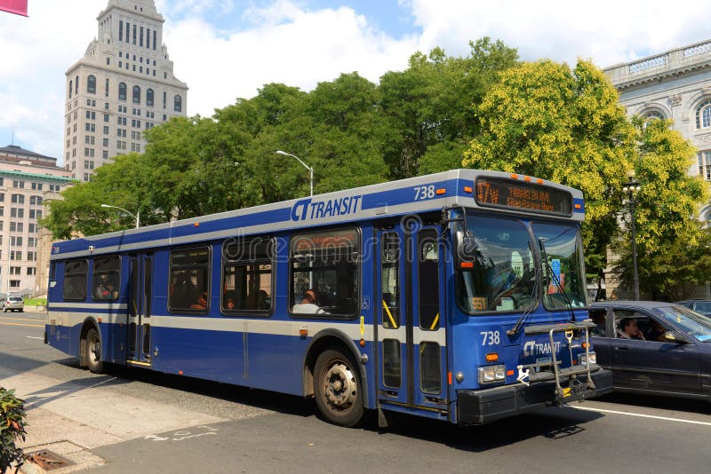 CT Transit Bus in Hartford, Connecticut, USA Editorial Stock Image ...