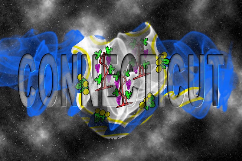 Connecticut Flag with Starry Background Stock Illustration ...