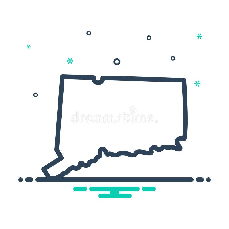 Mix Icon for Connecticut, Map and Country Stock Vector - Illustration ...