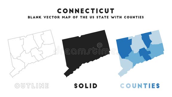 Connecticut Map. Borders of Connecticut for Your Infographic Stock ...