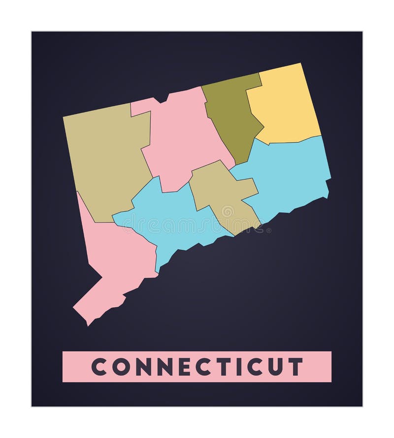 Connecticut map. stock vector. Illustration of northern - 216868414