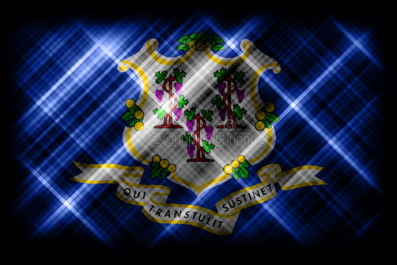 Connecticut State Flag, Connecticut Flag Background Stock Illustration ...