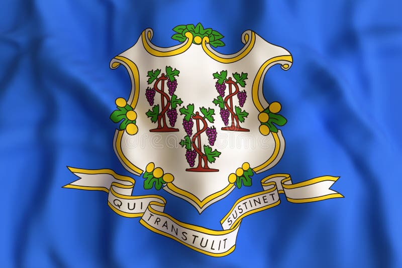 Connecticut State flag stock illustration. Illustration of america ...