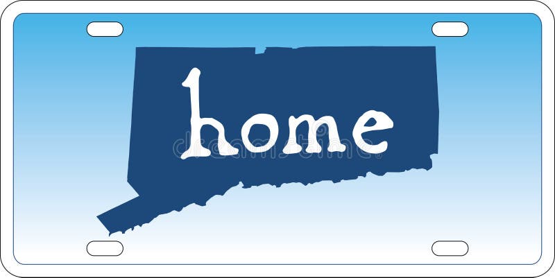Connecticut State License Plate Vector Stock Vector - Illustration of ...