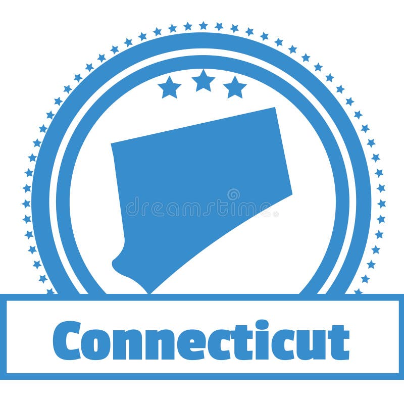 Connecticut State Map Label. Vector Illustration Decorative Design ...