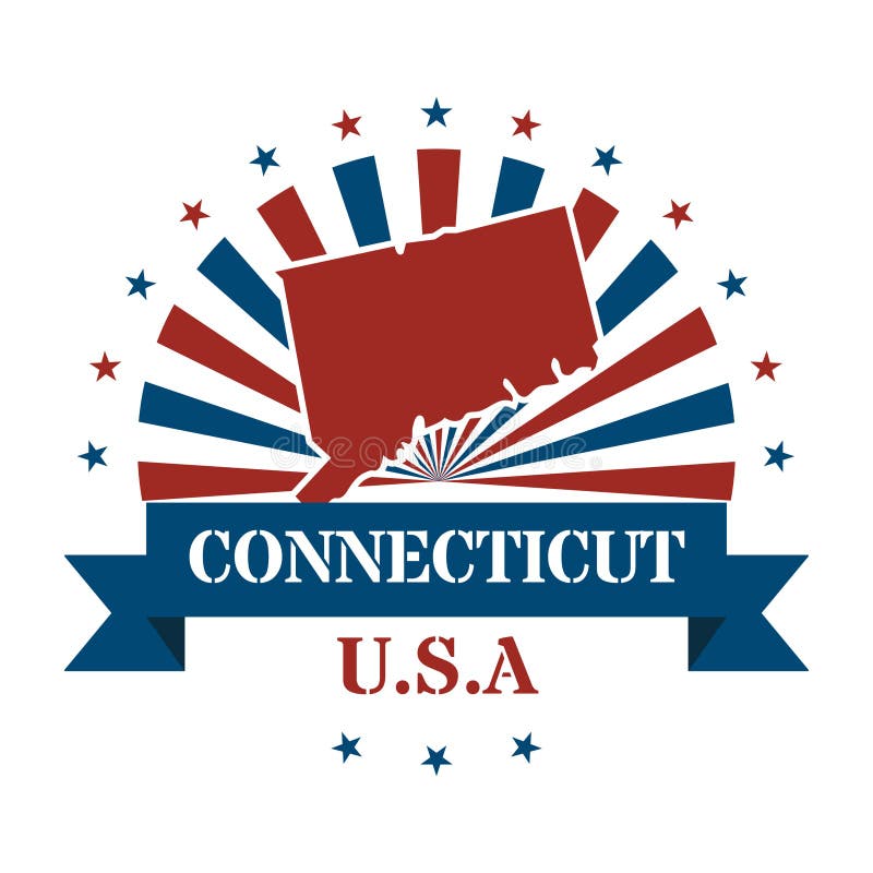 Connecticut State Map Outline Neon Icon. Vector Illustration. Stock ...