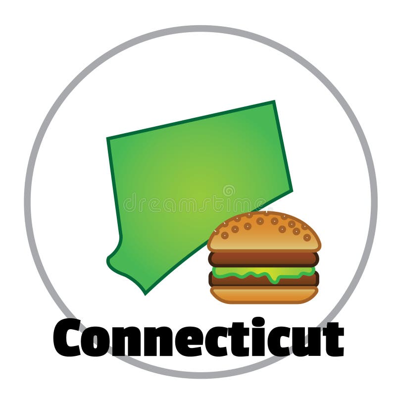 Connecticut State Map Outline Neon Icon. Vector Illustration. Stock ...