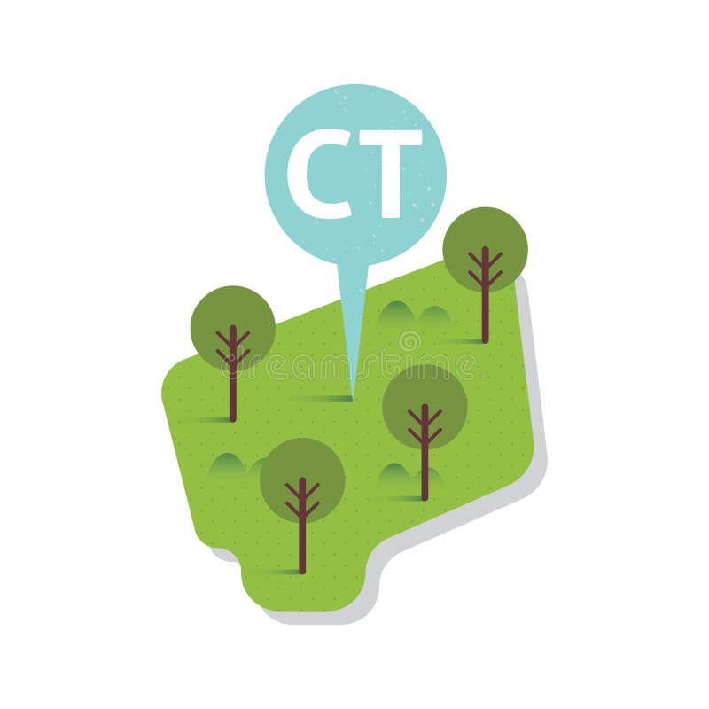 Connecticut State Map. Vector Illustration Decorative Design Stock ...