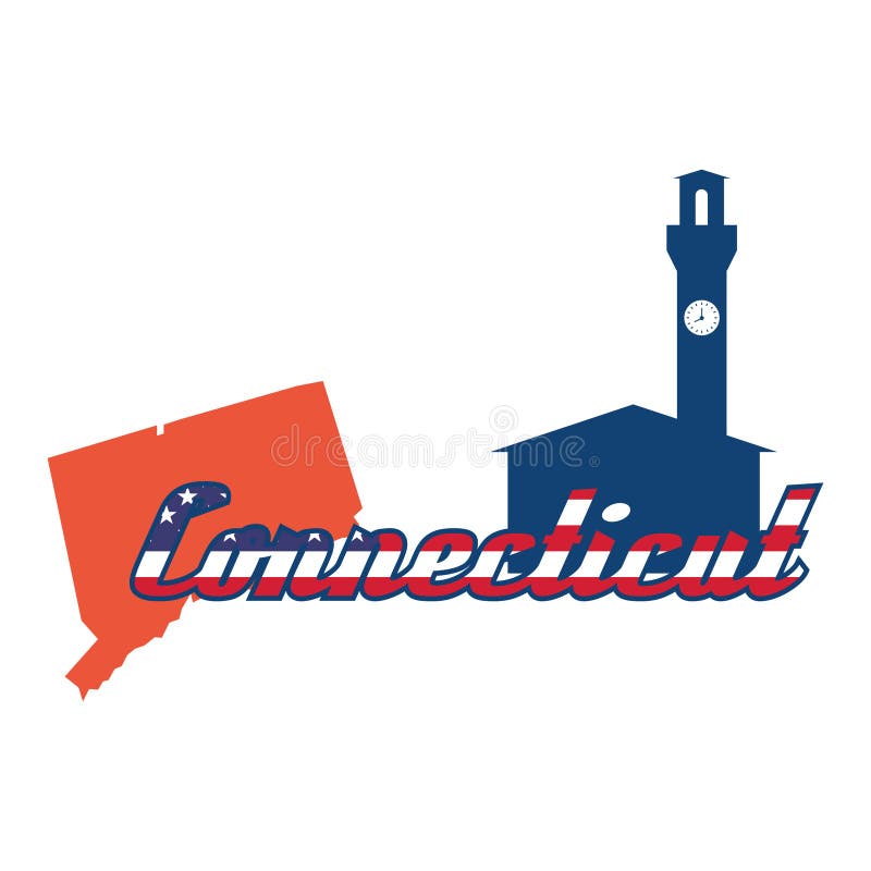 Connecticut State Map. Vector Illustration Decorative Design Stock ...