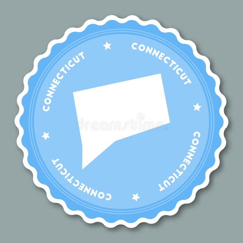 Connecticut Map, Stylish Location Icon with Connecticut Map and Flag ... Connecticut Map, Stylish Location Icon with Connecticut Map and Flag ...